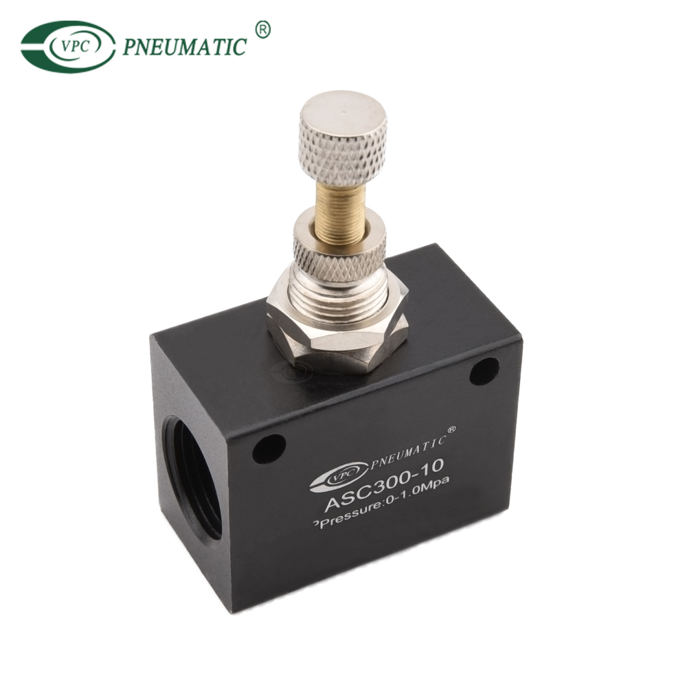 ASC Series One-way Speed Controller Valve Pneumatic Solenoid Throttle Valve - Buy throttle valve ...
