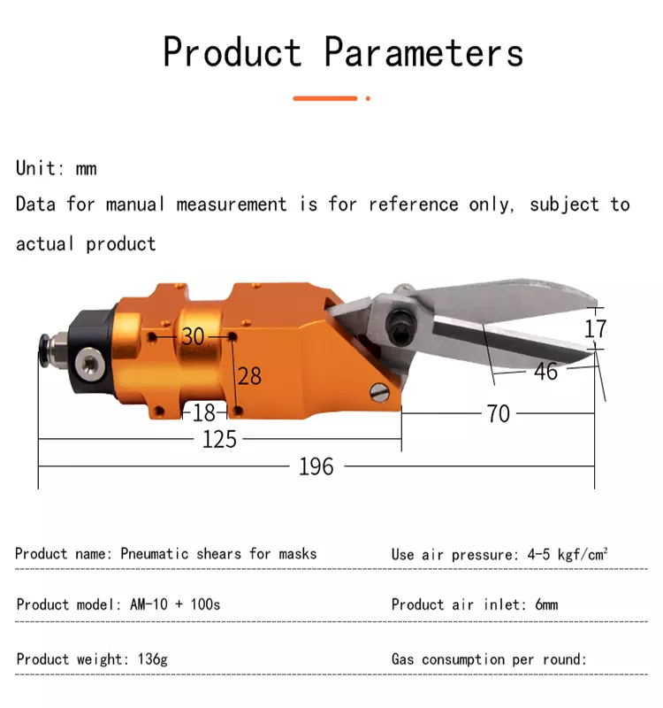 OPT AM-10 Pneumatic Scissor Air Cutter Pneumatic Wire Cutting Scissors ...
