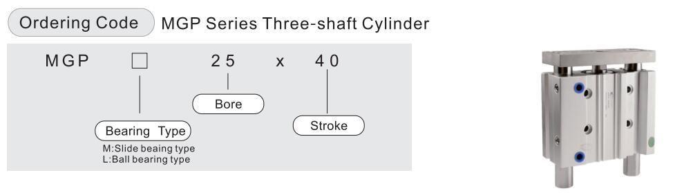 MGP Series Three Shaft Cylinder - Buy Pneumatic Cylinder, SMC Pneumatic cylinder, guided air ...