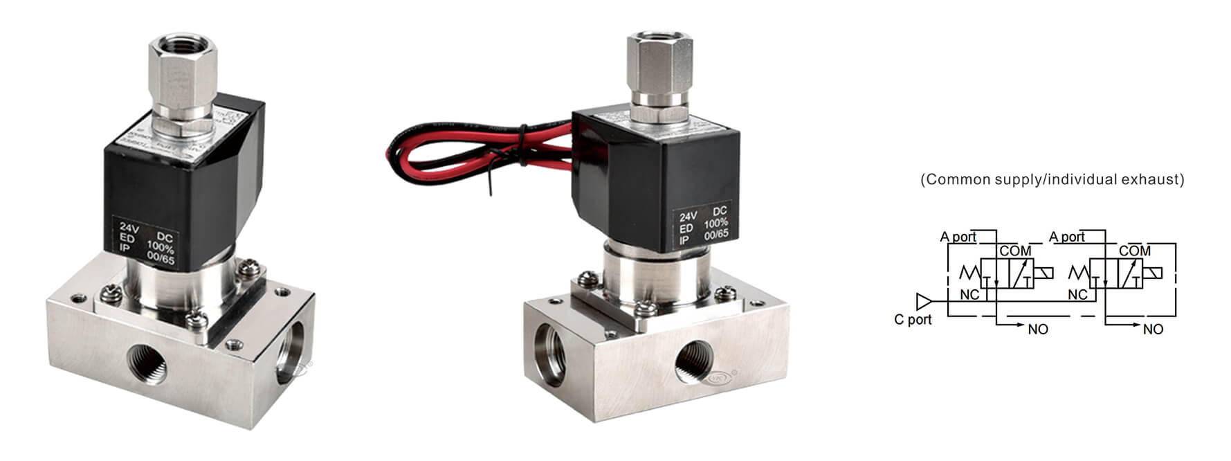 GAG Series 2 Position 3 Port Direct Acting Solenoid Valve - Buy stainless steel solenoid valve ...